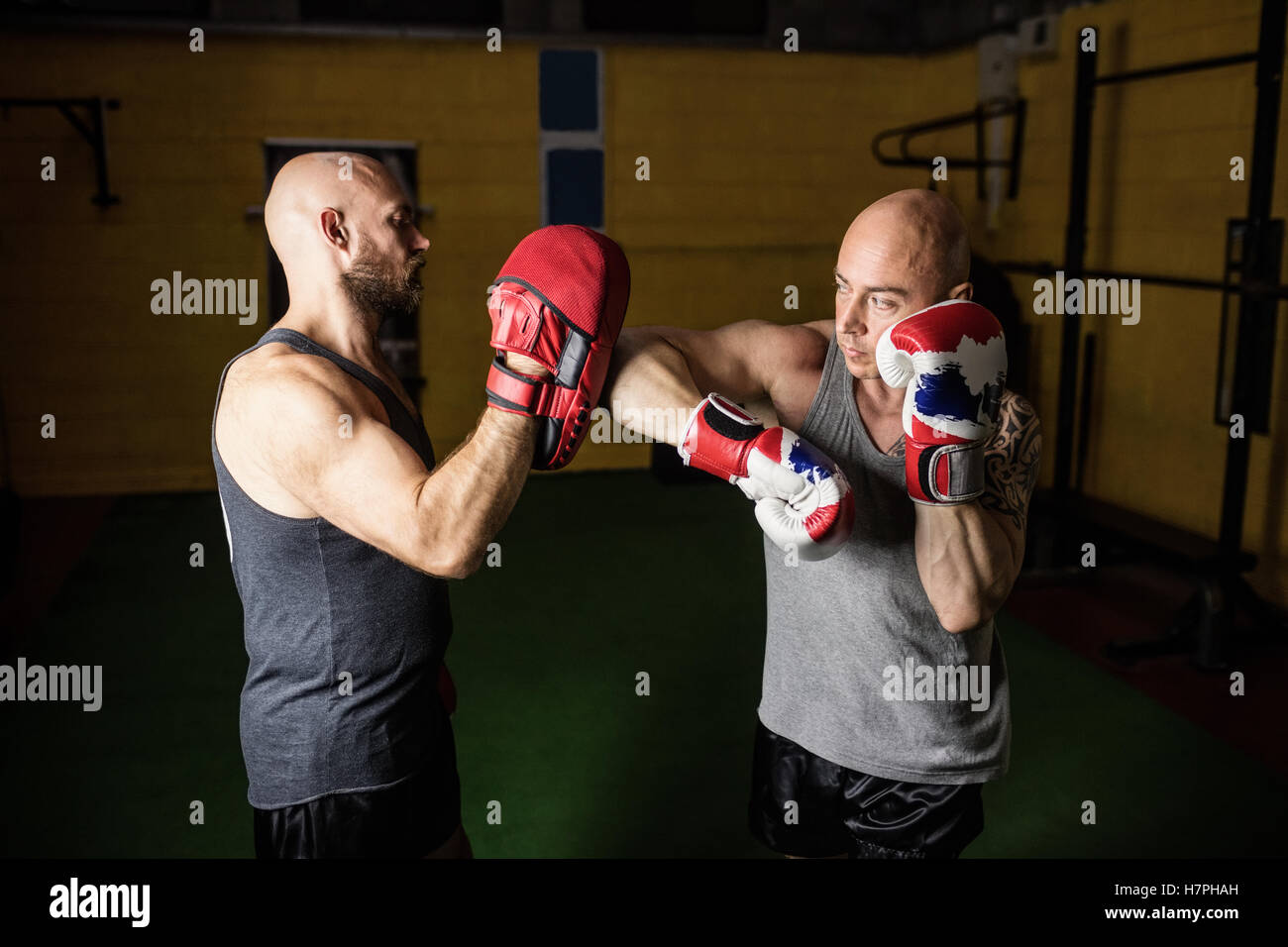 Boxers practicing boxing in the fitness studio Stock Photo - Alamy