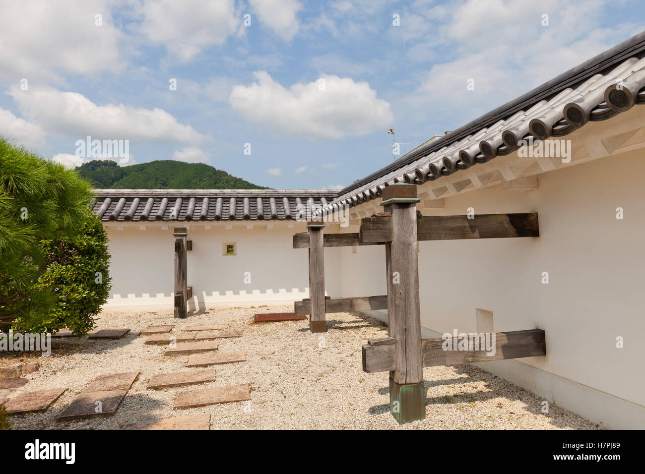 Reconstructed earthen wall (Hei) of Tanabe castle, Japan Stock Photo ...