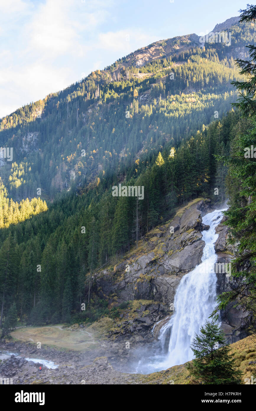 Krimml: Krimml Waterfalls, waterfall lower stage, Pinzgau, Salzburg ...