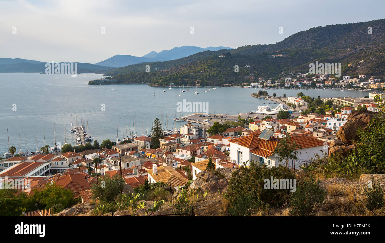 The landscape of the island of Poros, Greece Stock Photo - Alamy
