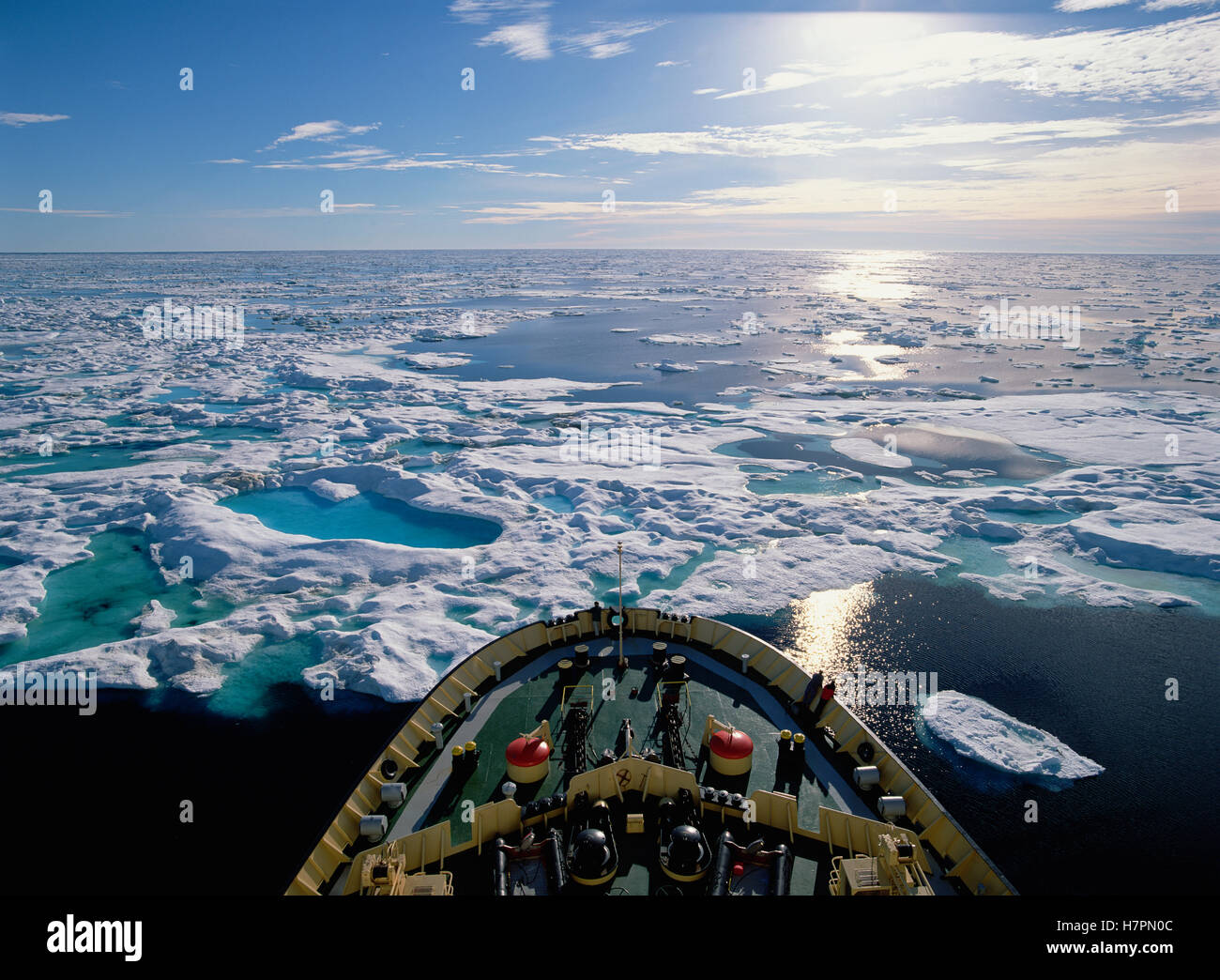 Icebreaker in arctic, Canada Stock Photo - Alamy