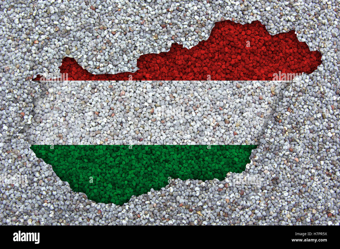 Map and flag of Hungary Stock Photo - Alamy