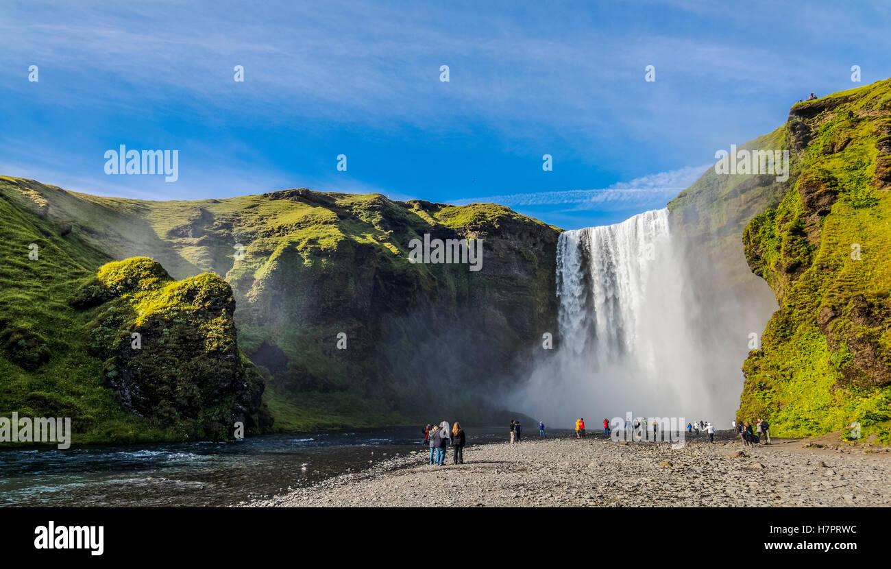 Skogafoss waterfall scene hi-res stock photography and images - Alamy