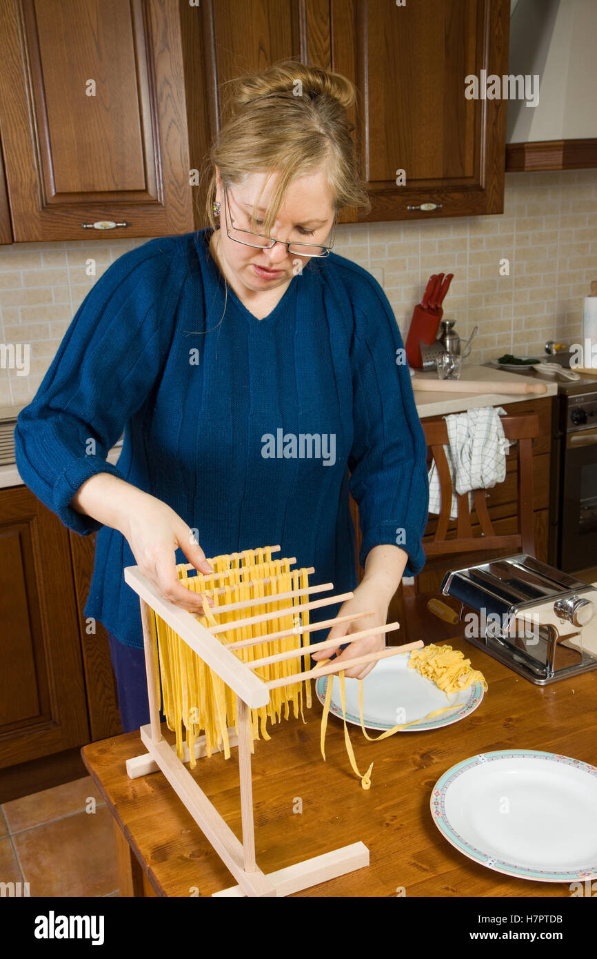 making pasta at home Stock Photo - Alamy