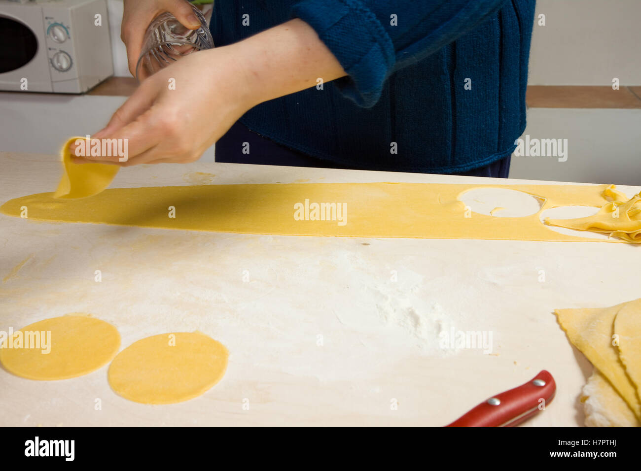 making pasta at home Stock Photo - Alamy