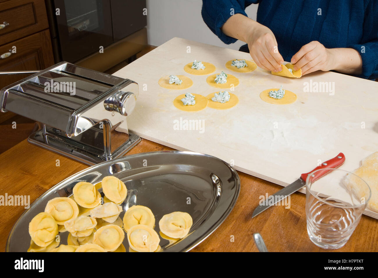 making pasta at home Stock Photo - Alamy