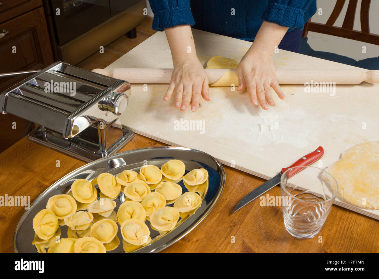 making pasta at home Stock Photo - Alamy
