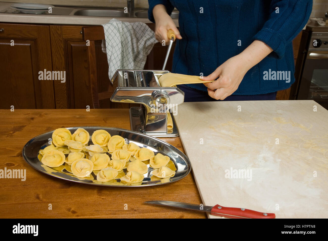 making pasta at home Stock Photo - Alamy