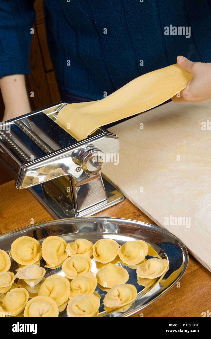 making pasta at home Stock Photo - Alamy