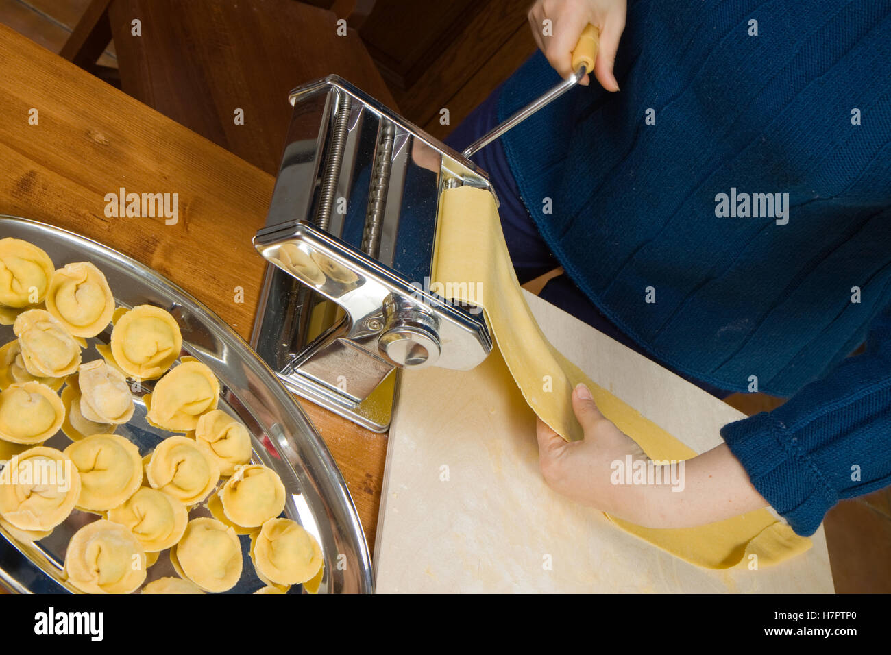 making pasta at home Stock Photo - Alamy