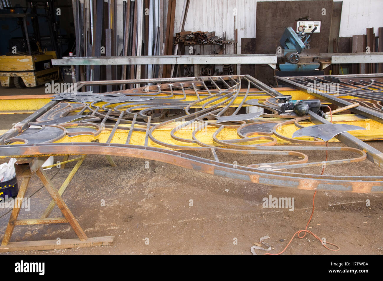 metalworker workshop during job time Stock Photo - Alamy
