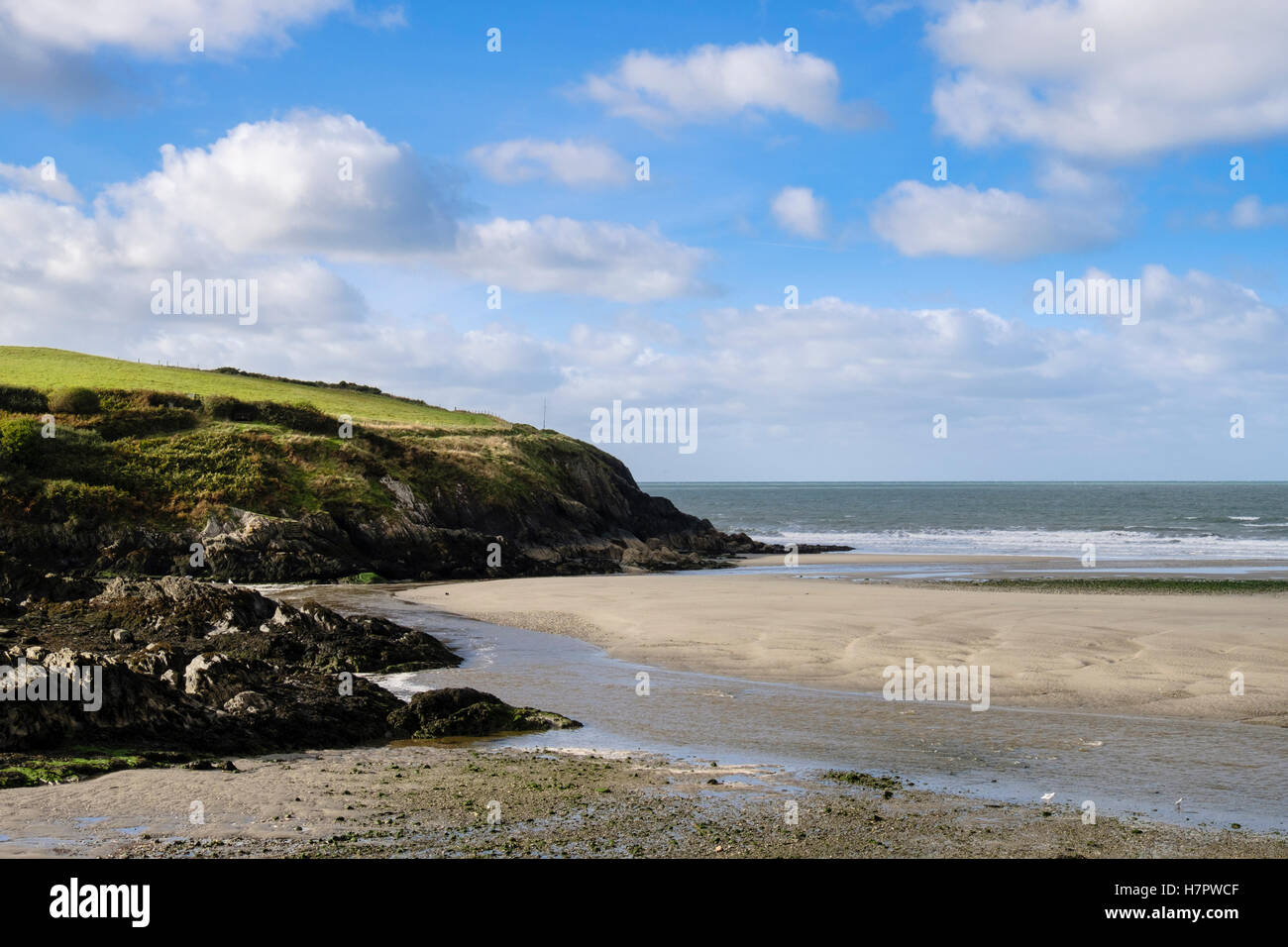 River Nevern or Afon Nyfer estuary in Pembrokeshire Coast National Park ...