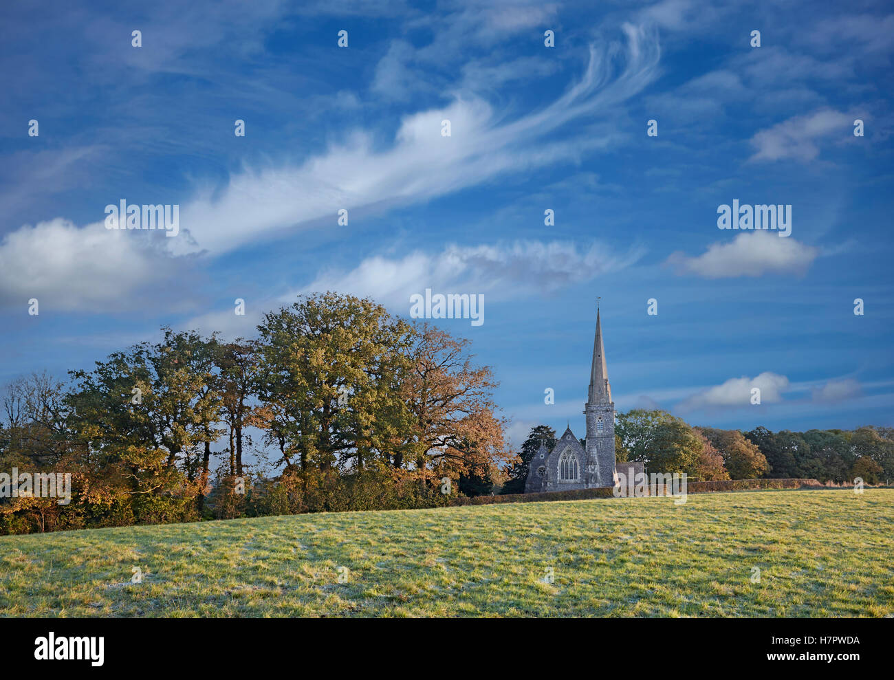 View of St Matthews Church Midgham Stock Photo - Alamy