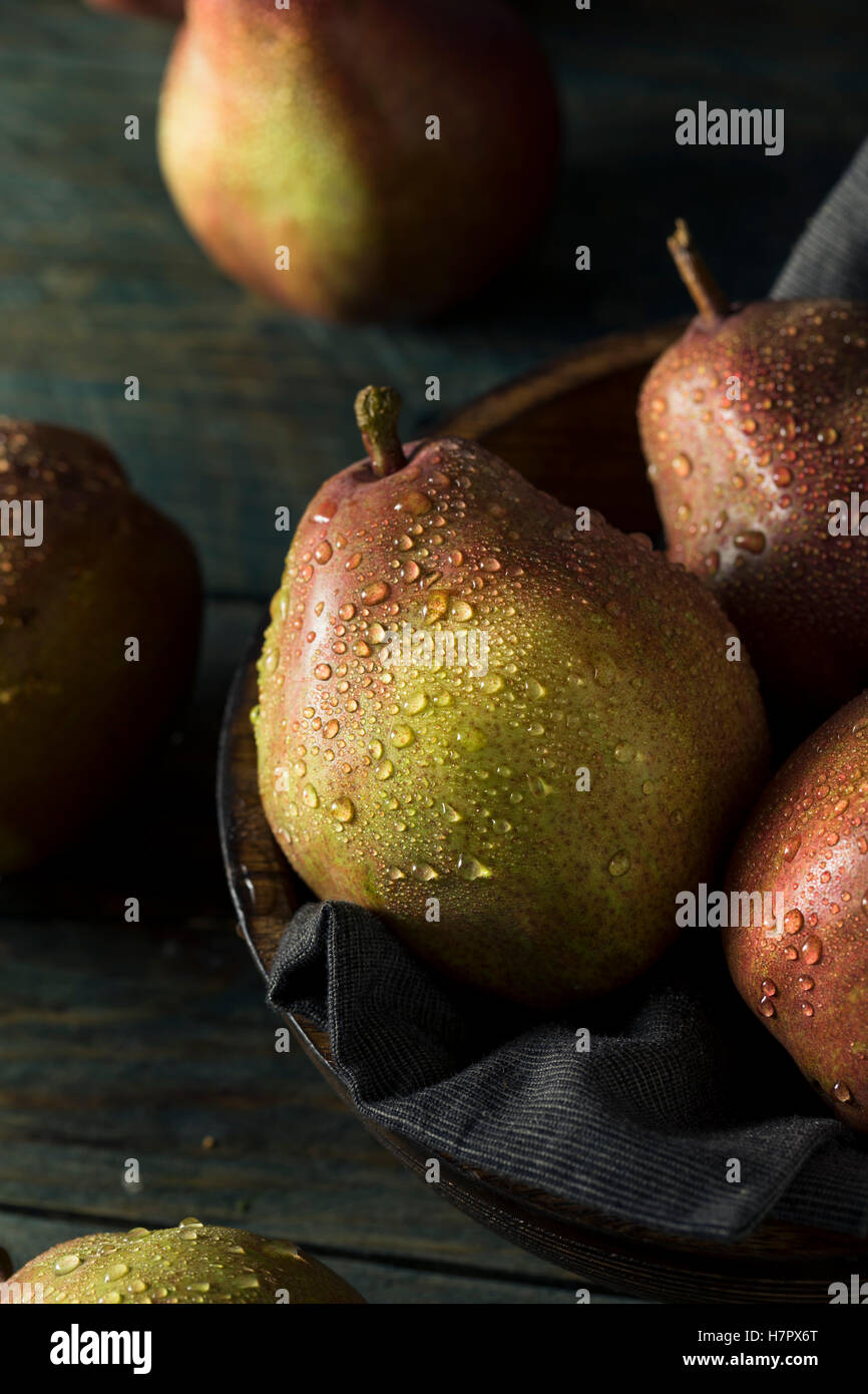 Raw Organic Red Anjou Pears Ready to Eat Stock Photo - Alamy