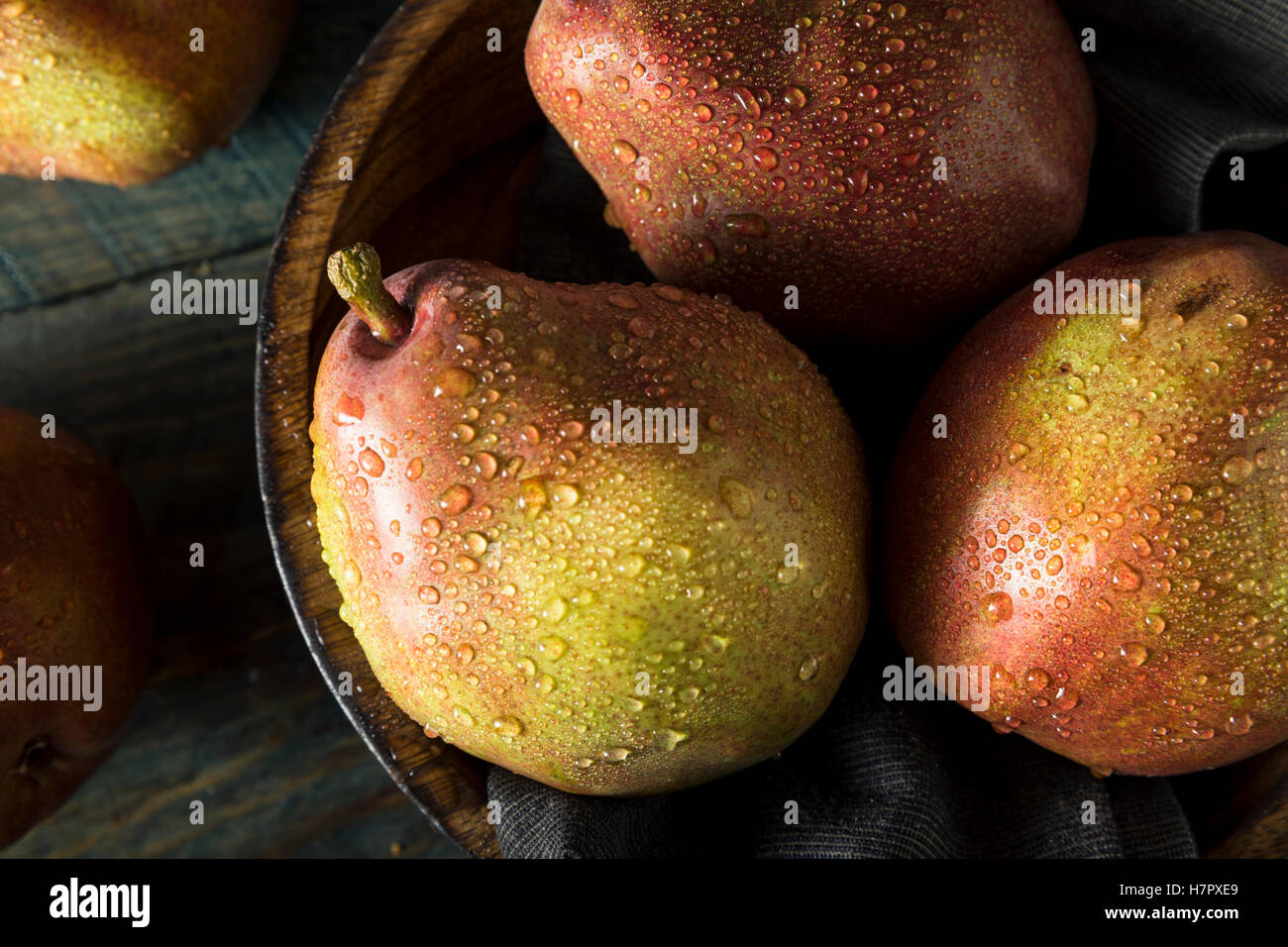 Raw Organic Red Anjou Pears Ready to Eat Stock Photo - Alamy