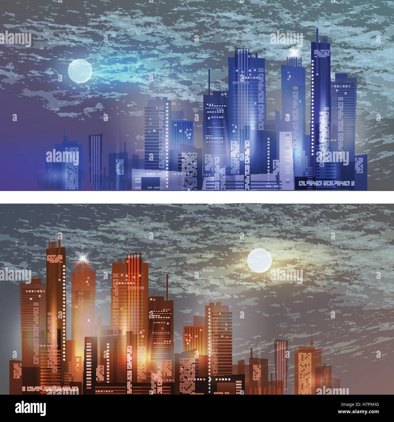 Harbor skyline aerial Stock Vector Images - Alamy