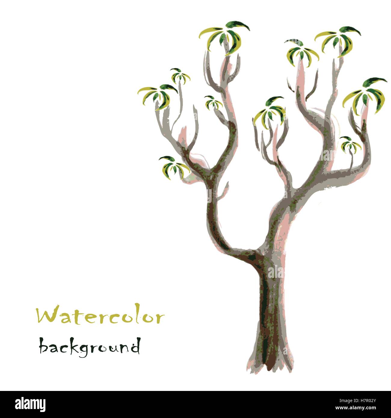 abstract background with tree, vector illustration Stock Vector Image ...