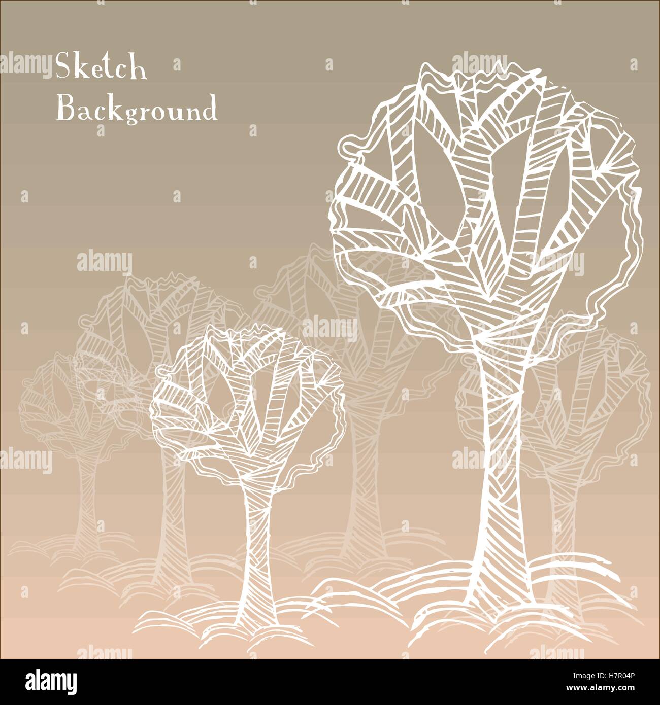 abstract background with tree, vector illustration Stock Vector Image ...