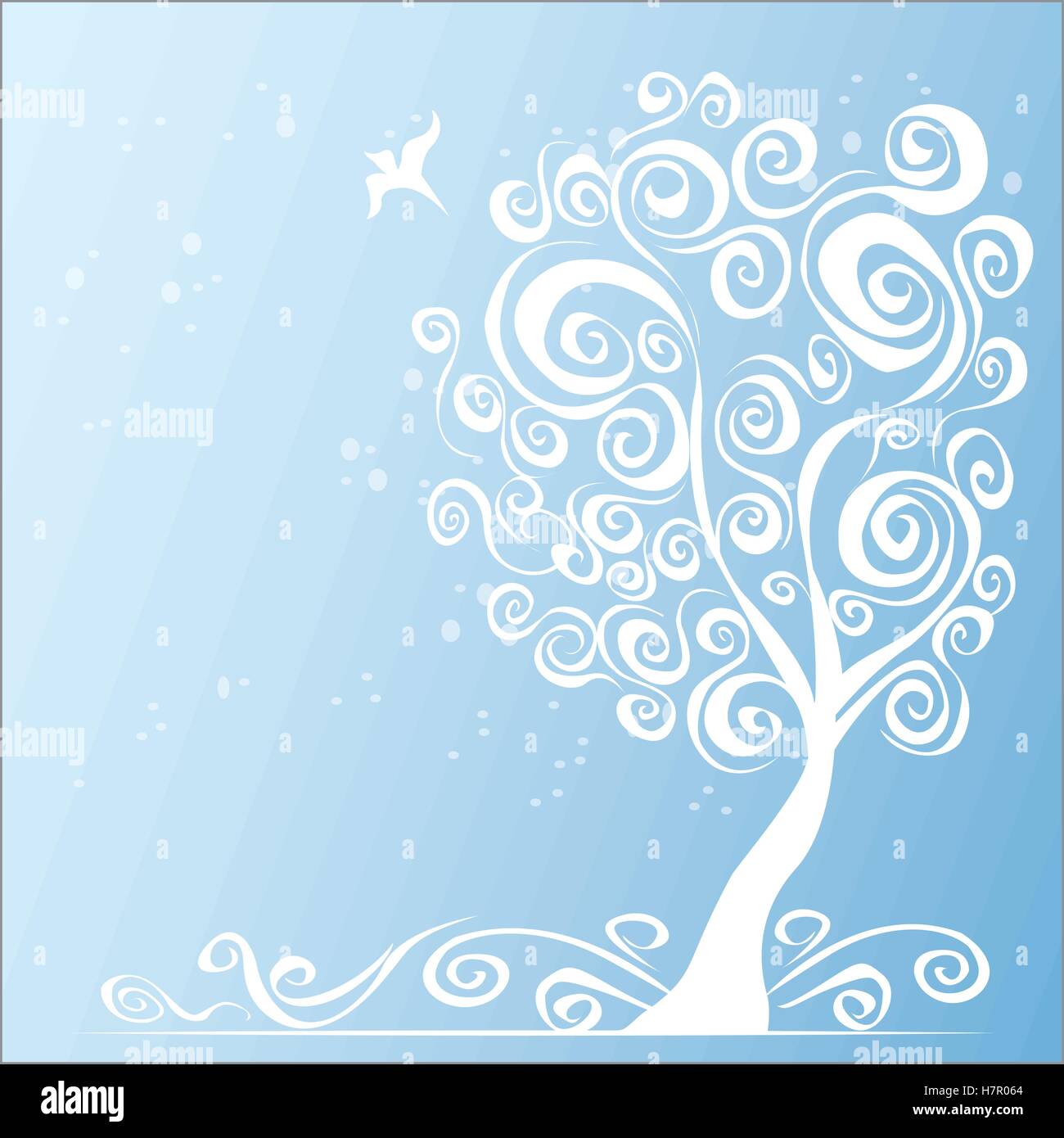 abstract background with tree, vector illustration Stock Vector Image ...