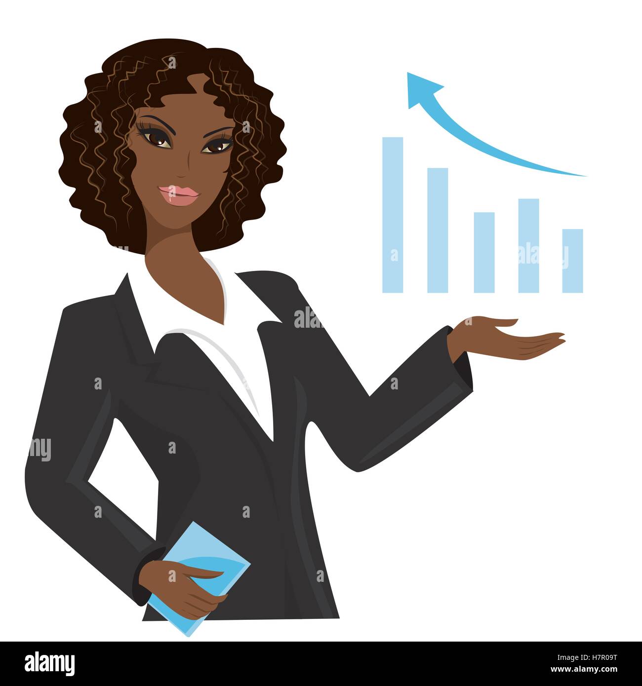 Business Cartoon Successful Sales Growth High Resolution Stock ...