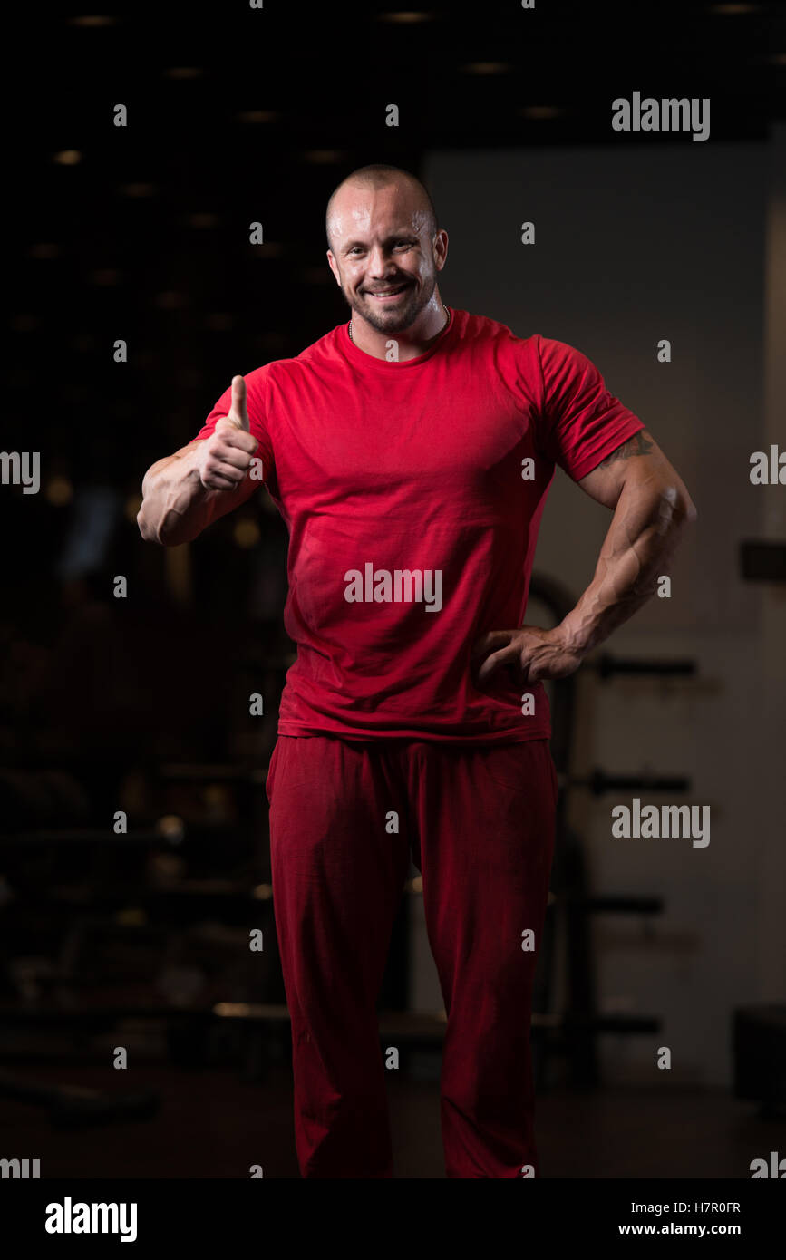 Athletic man thumbs up hi-res stock photography and images - Alamy
