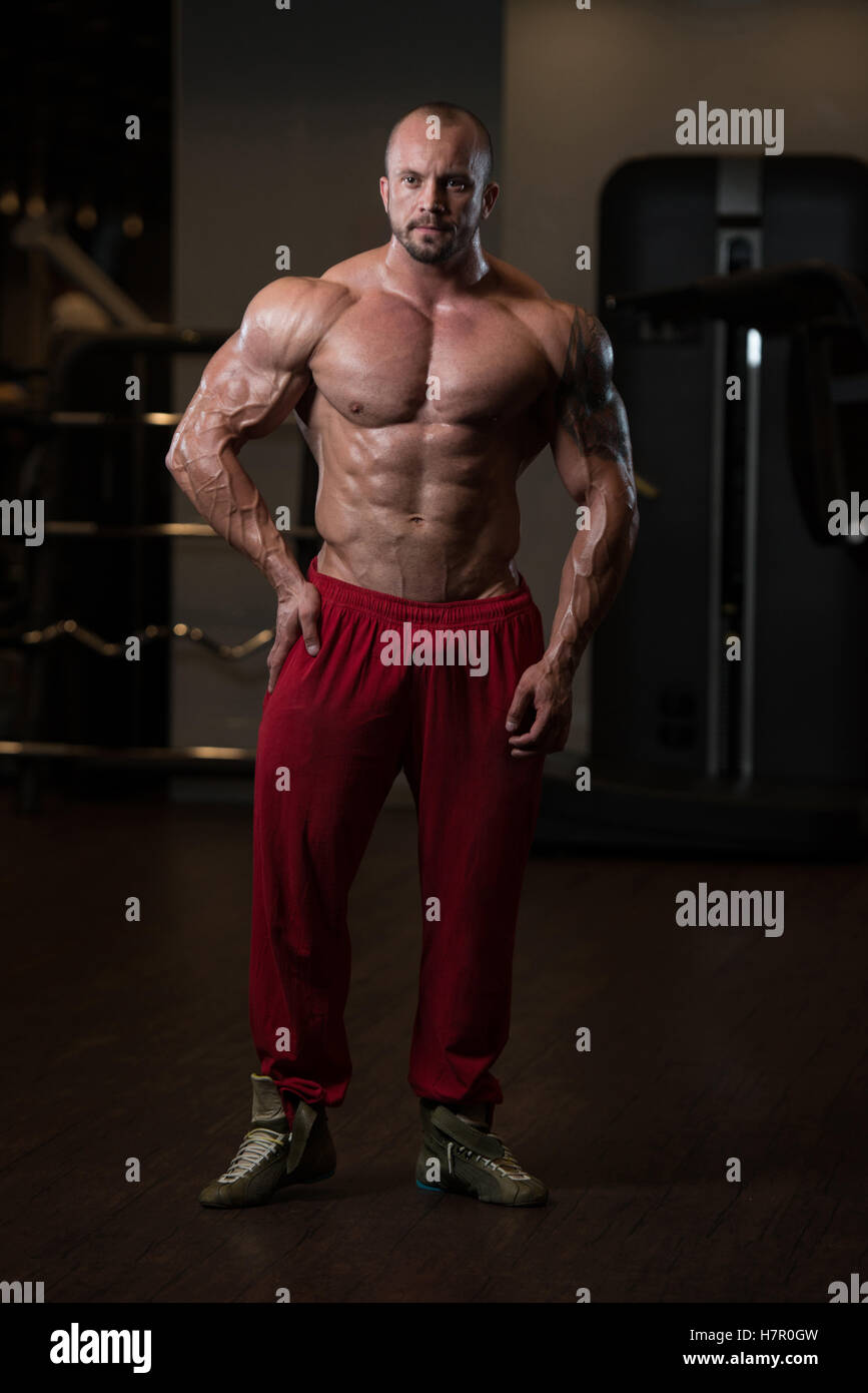 Portrait Of A Physically Fit Man Showing His Well Trained Body ...