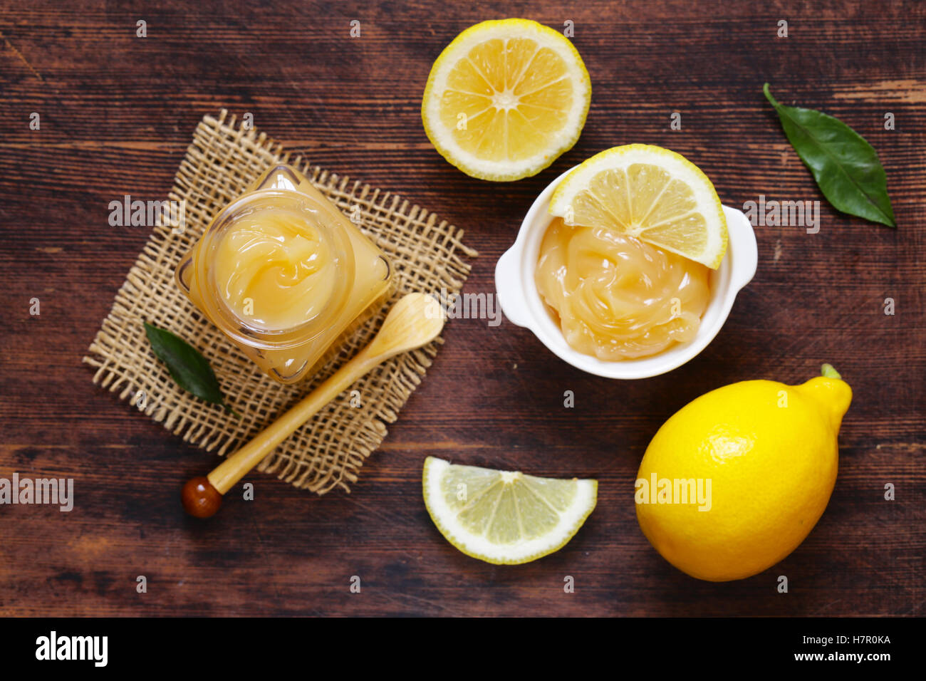lemon curd cream made from natural organic lemons Stock Photo - Alamy