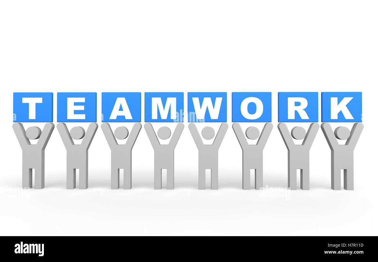 3d men teamwork concept Stock Photo - Alamy