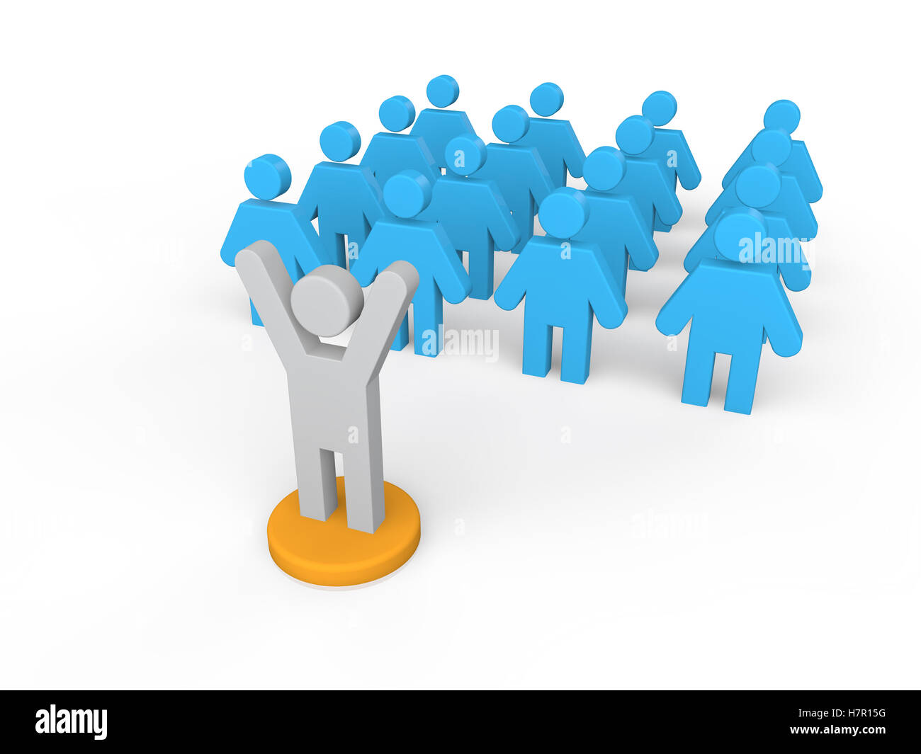 Addressing a crowd Cut Out Stock Images & Pictures - Alamy