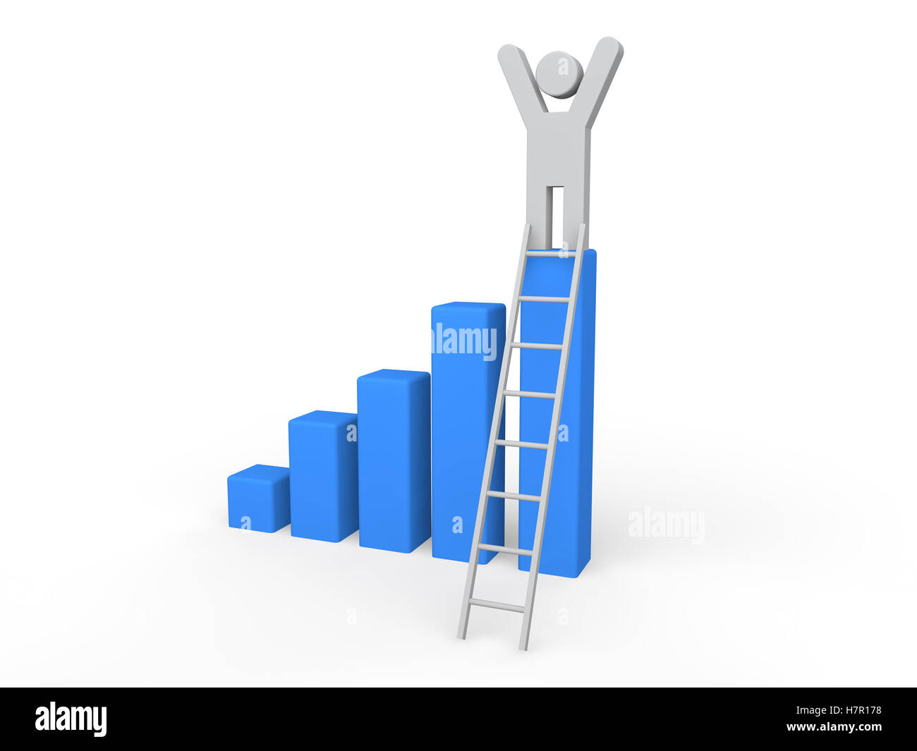 Ladder on top business Cut Out Stock Images & Pictures - Alamy