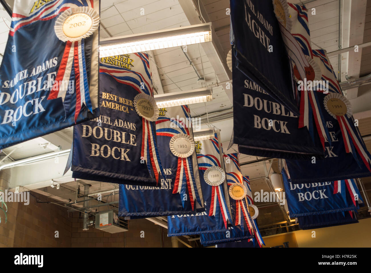Samuel Adams beer tour Sam brewery craft store Stock Photo - Alamy