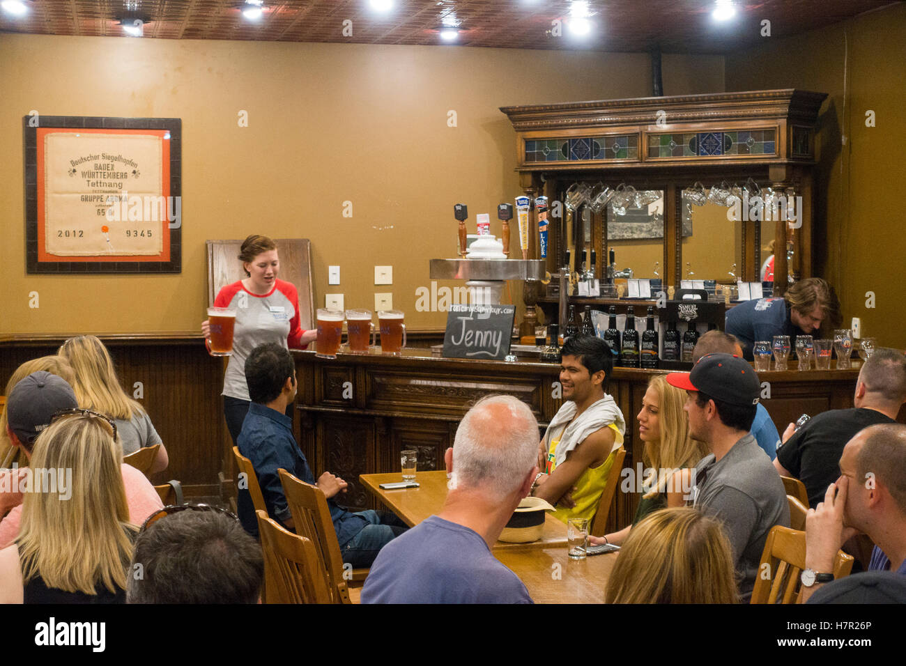 Samuel Adams beer tour Stock Photo - Alamy