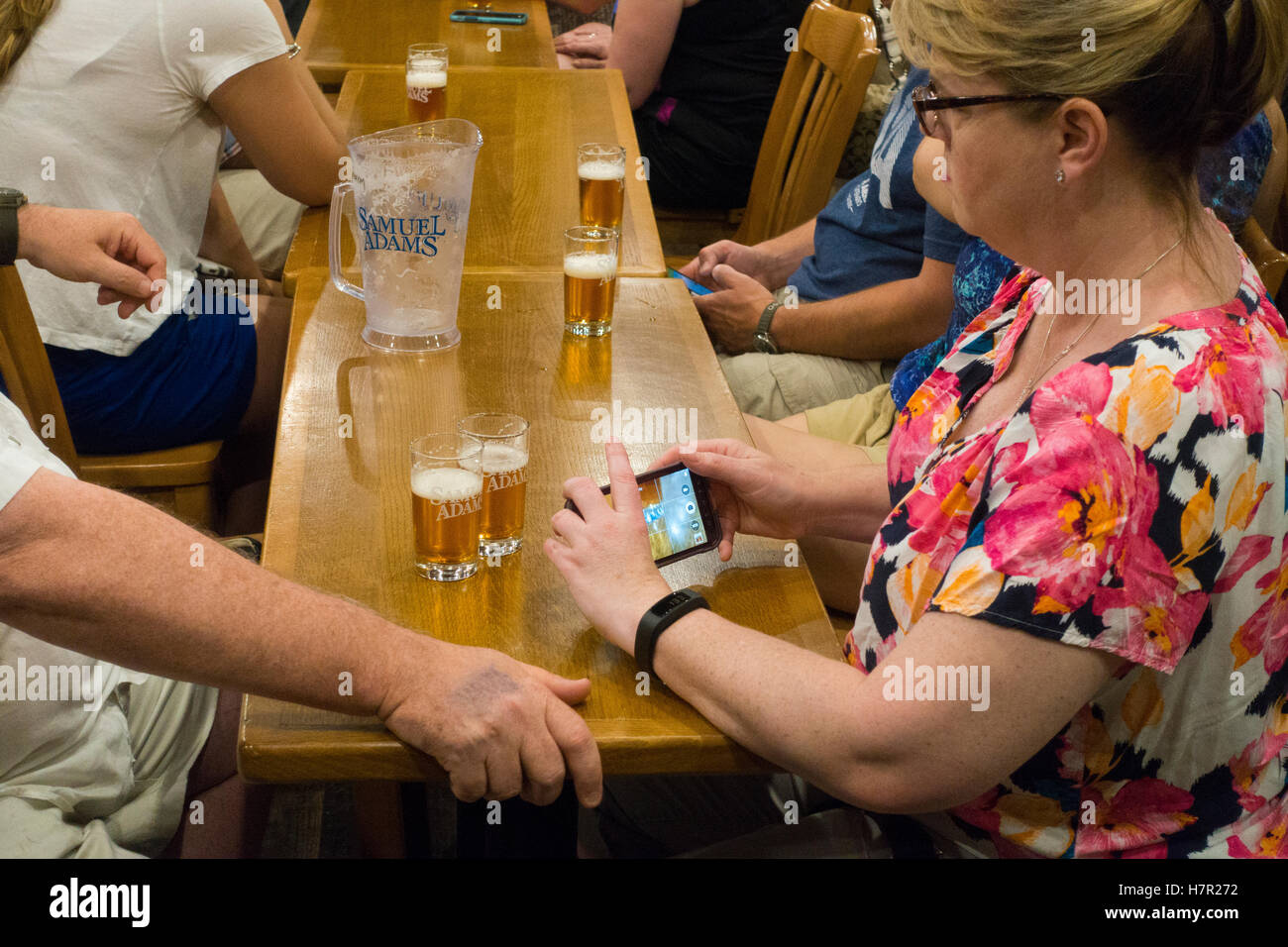 Samuel Adams beer tour Sam brewery craft store Stock Photo - Alamy
