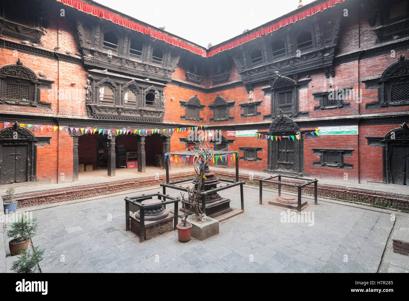 Kumari Bahal Chowk courtyard, Kathmandu, Nepal Stock Photo - Alamy