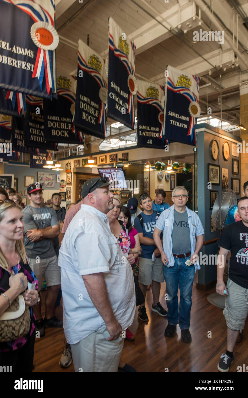 Samuel Adams beer tour Sam brewery craft store Stock Photo - Alamy