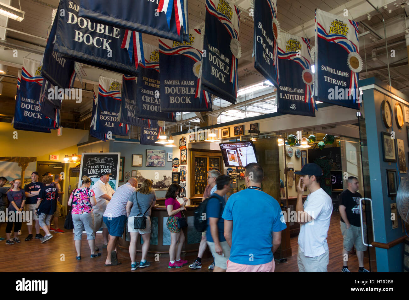 Samuel Adams beer tour Sam brewery craft store Stock Photo - Alamy