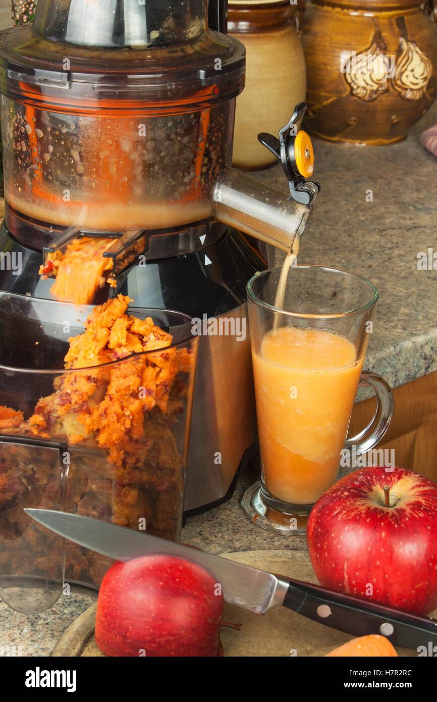 Domestic production of fresh apple juice. Fruit processing. Production ...