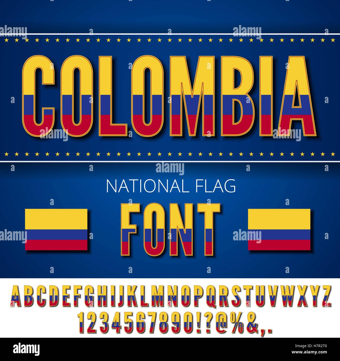 National Flag Font Stock Vector Image & Art - Alamy