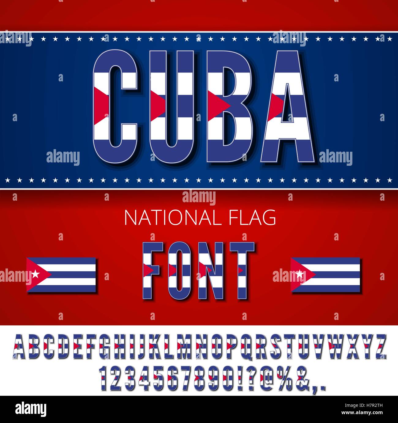 National Flag Font Stock Vector Image & Art - Alamy