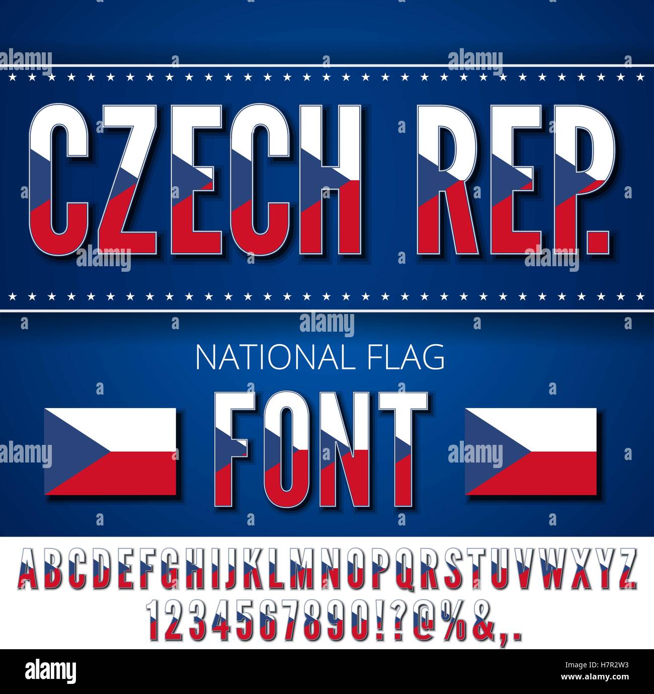National Flag Font Stock Vector Image & Art - Alamy