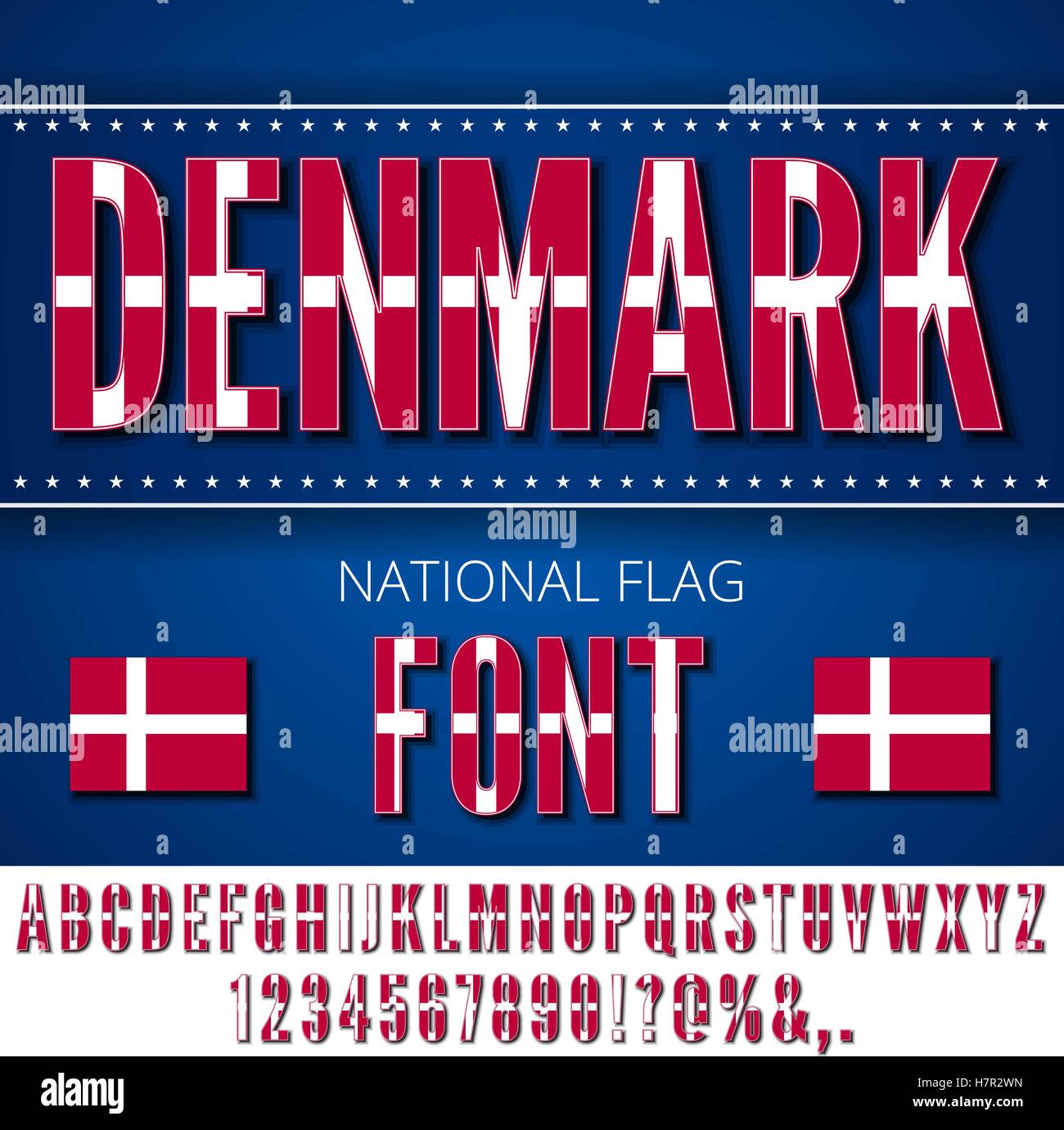 National Flag Font Stock Vector Image & Art - Alamy