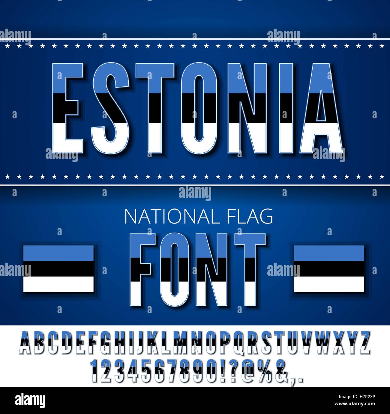 National Flag Font Stock Vector Image & Art - Alamy
