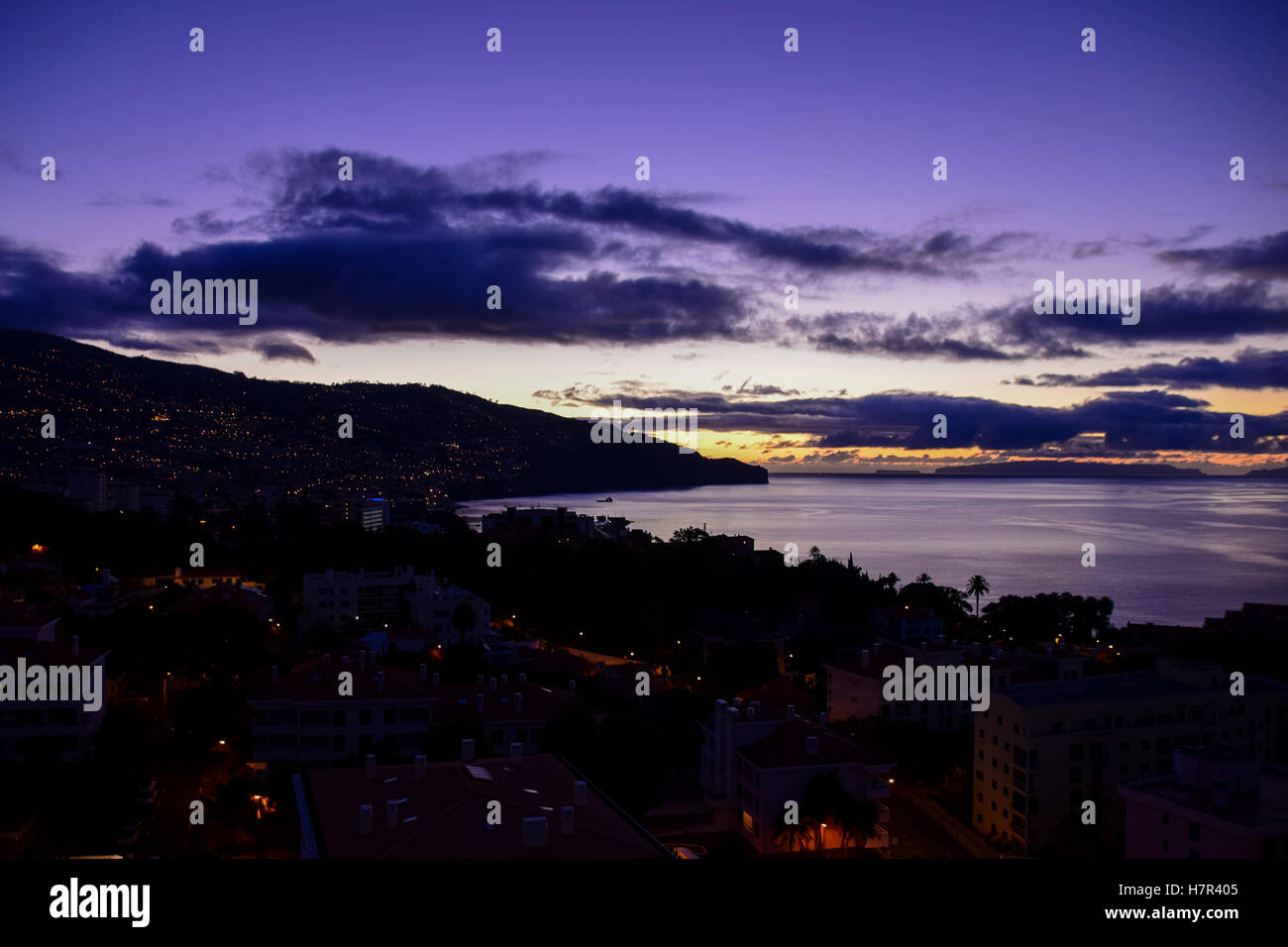 Sunrise over Funchal, Madeira Stock Photo - Alamy