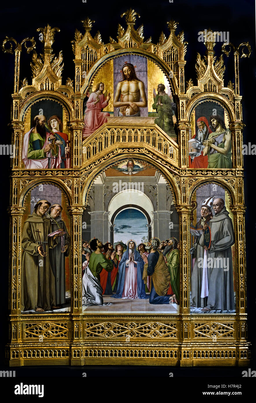 Retable of the Pentecost 1478 Alvisi Vivarini 1444-1505 Altarpiece ...