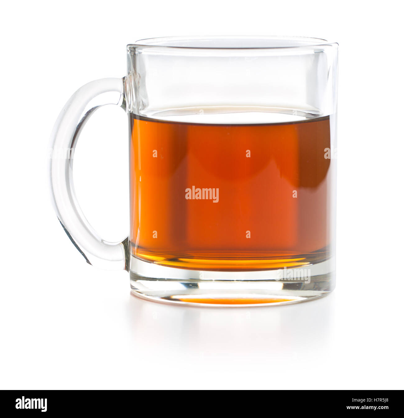 Tea in glass cup isolated on white background Stock Photo - Alamy
