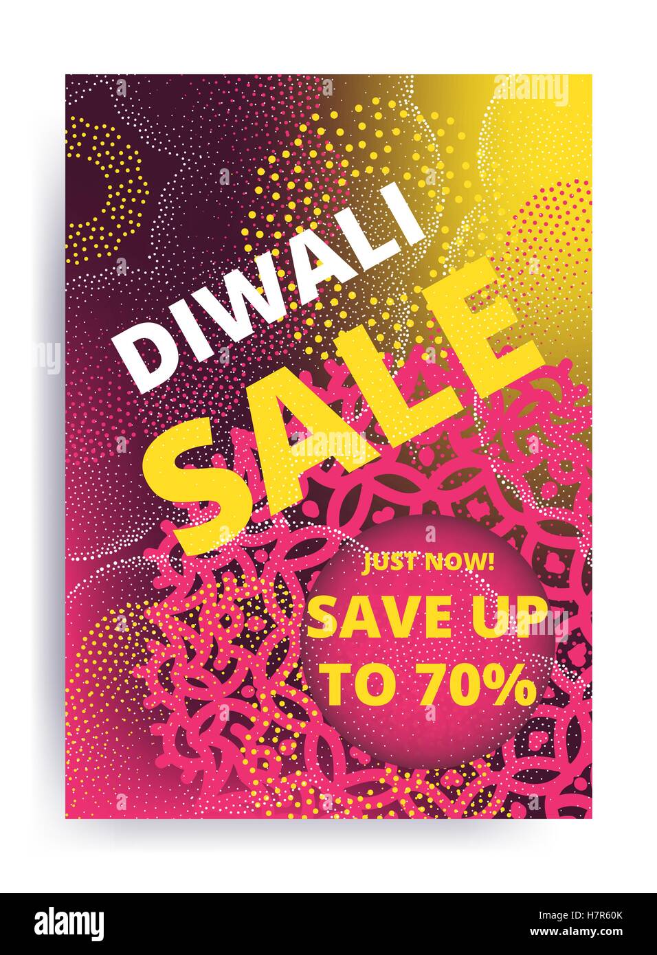 Vector Diwali Festival Offer Poster Design Template Sale With Bright ...