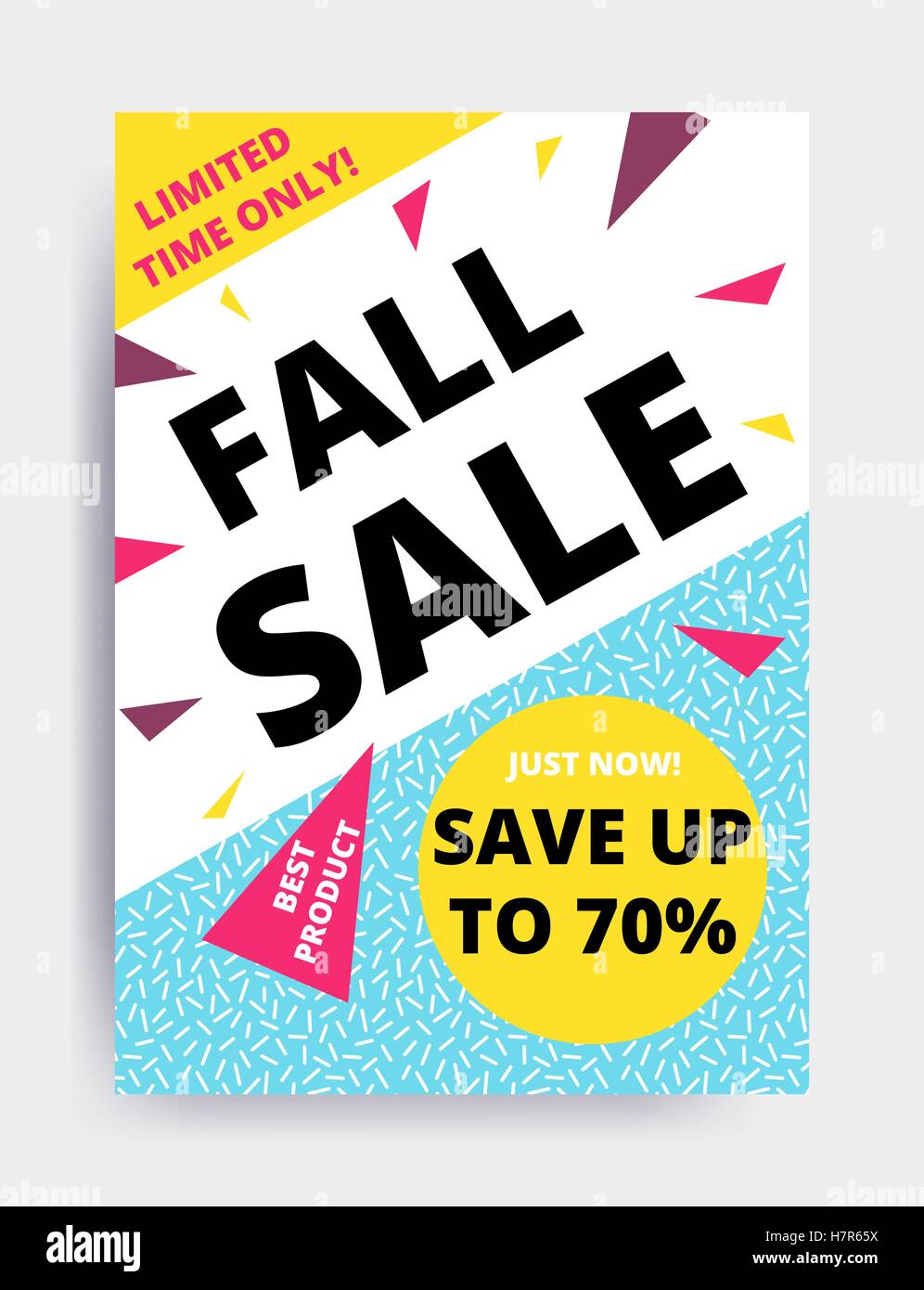 Flat design eye catching sale website banner template. Bright colorful ...
