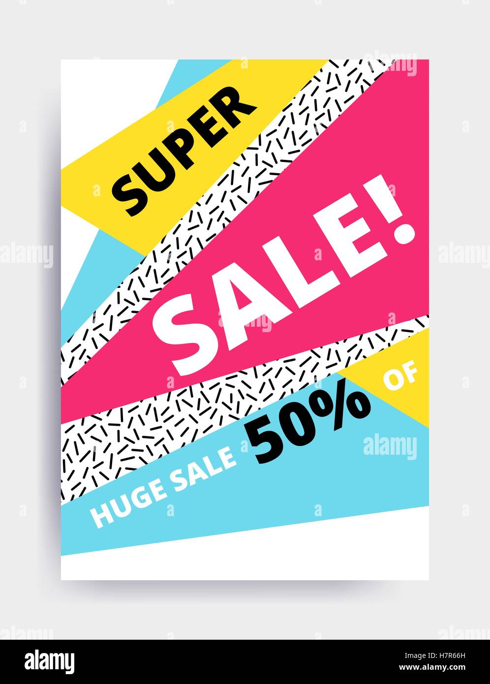 Flat design eye catching sale website banner template. Bright colorful ...