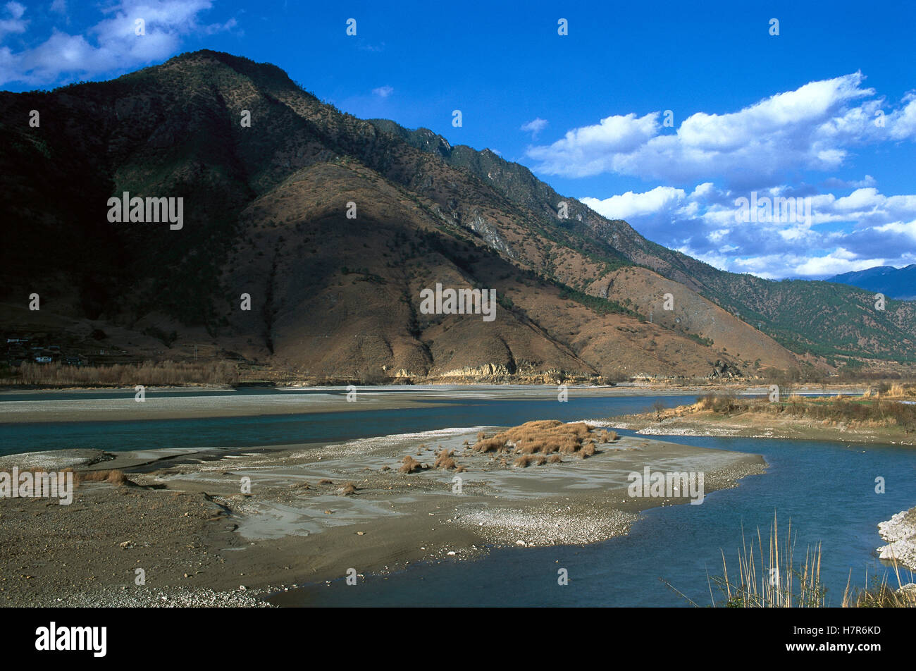 The Yangtze River, the longest river in Asia, Lijiang, Yunnan Province ...