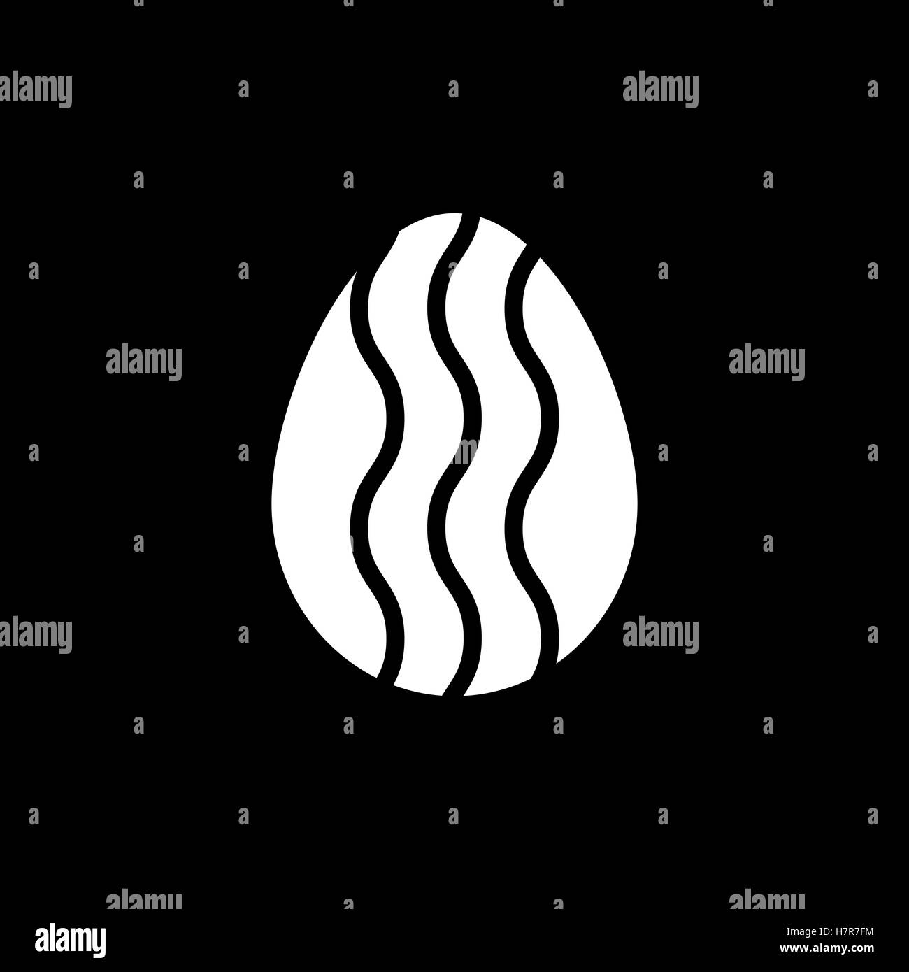 The egg icon. Easter, egg symbol. UI. Web. Logo. Sign. Flat design. App ...